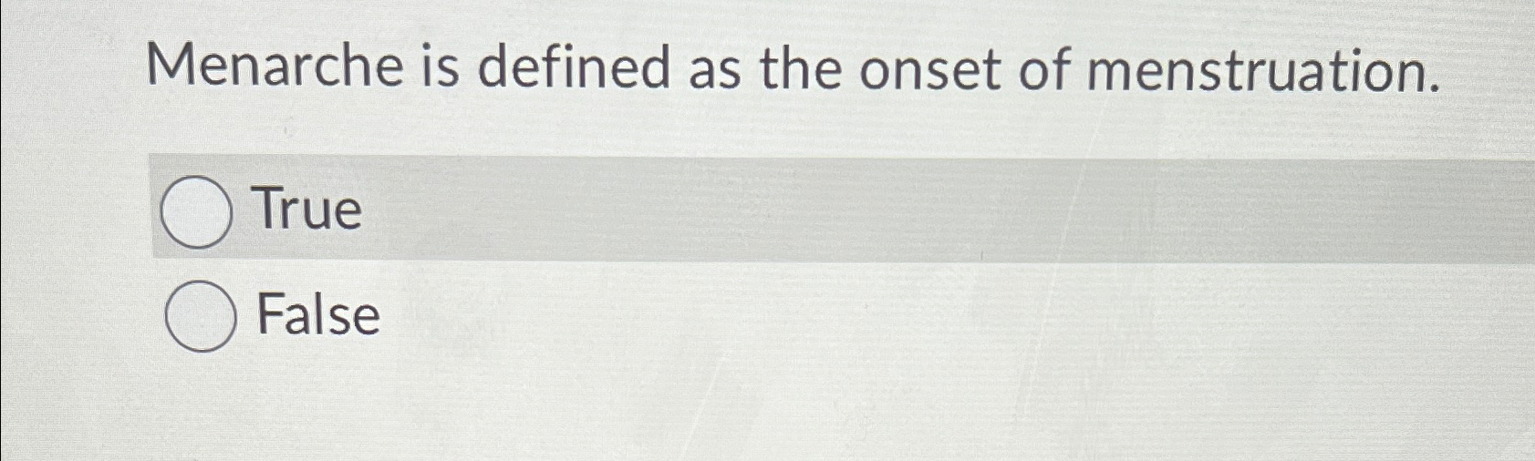 Solved Menarche is defined as the onset of | Chegg.com