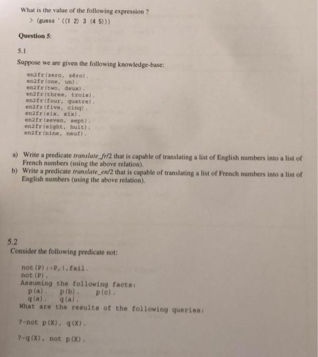 What is the value of the following expression ? > | Chegg.com