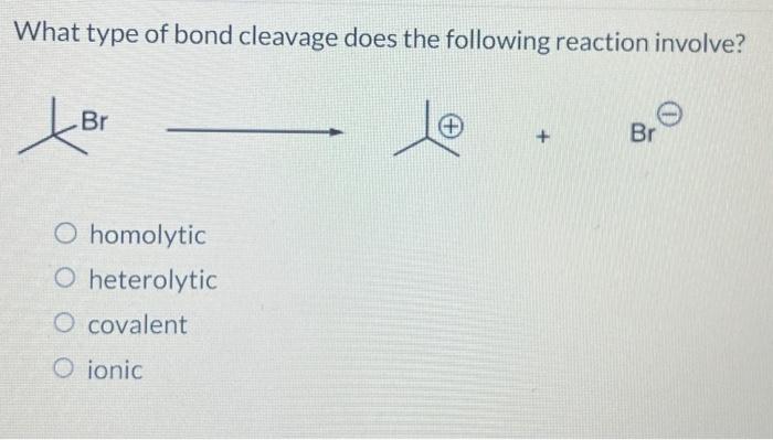 Solved What type of bond cleavage does the following | Chegg.com