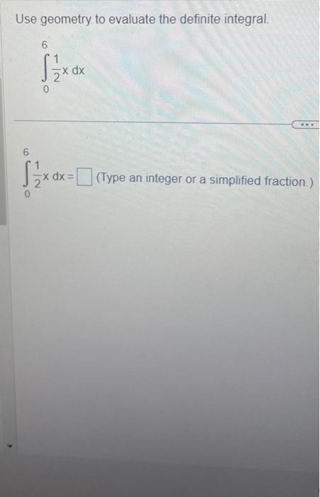 Solved Use geometry to evaluate the definite integral. 6 S | Chegg.com