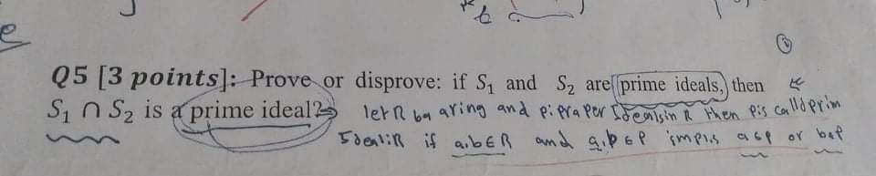 Solved Q5 [3 points]: Prove or disprove: if S1 and S2 are | Chegg.com
