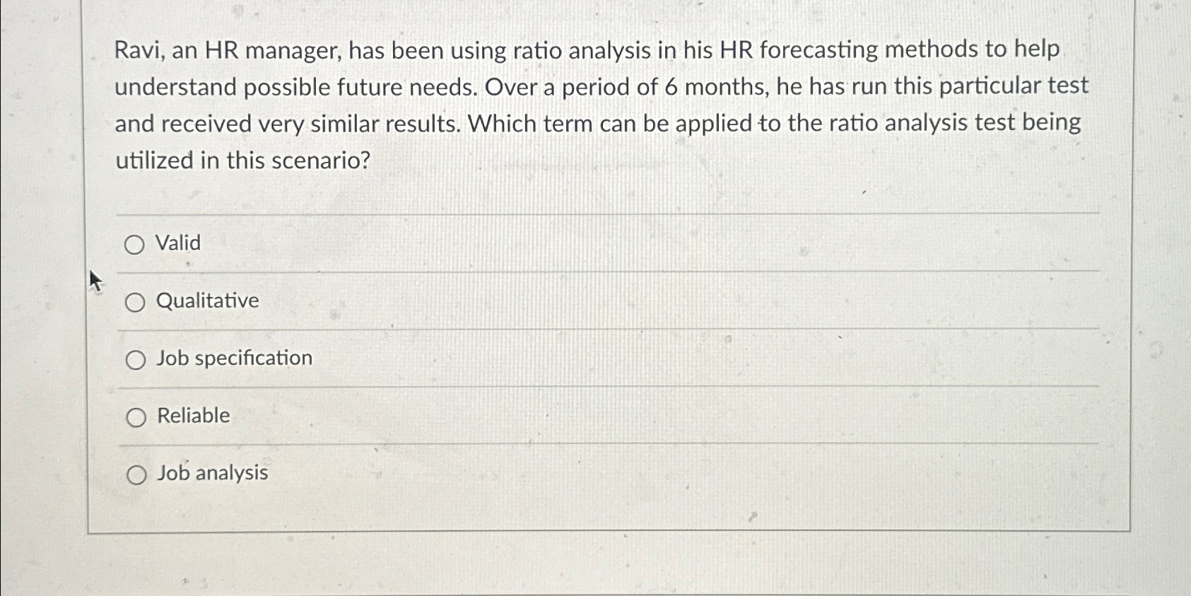 Solved Ravi, an HR manager, has been using ratio analysis in | Chegg.com