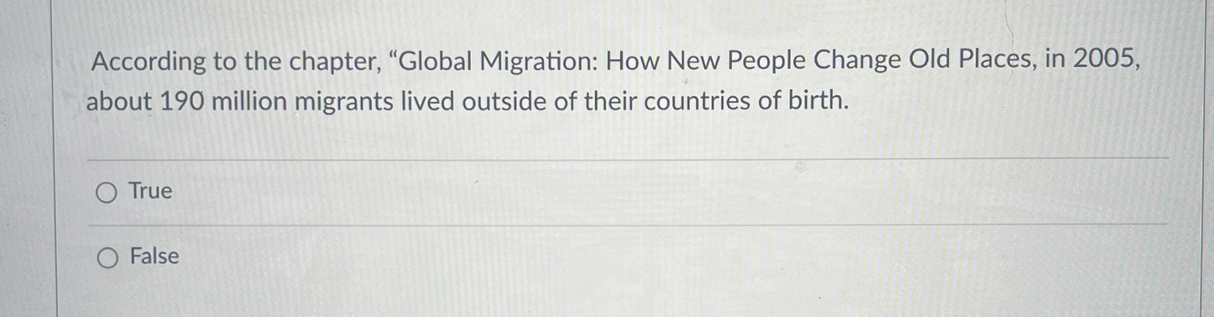 Solved According to the chapter, "Global Migration: How New | Chegg.com
