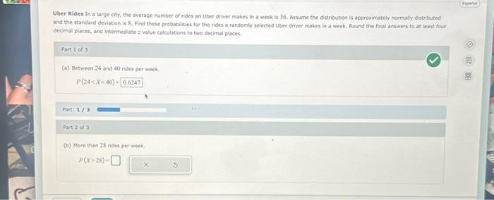 Solved User Rides in a large city, the average number of | Chegg.com