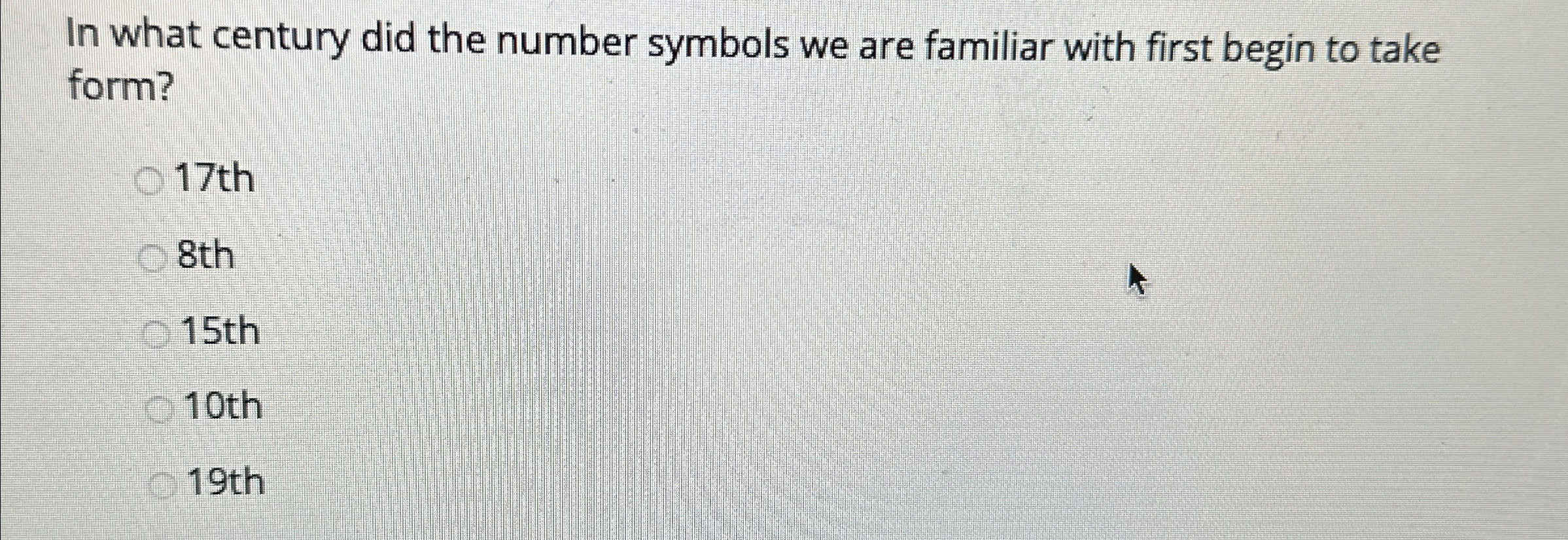 Solved In what century did the number symbols we are | Chegg.com