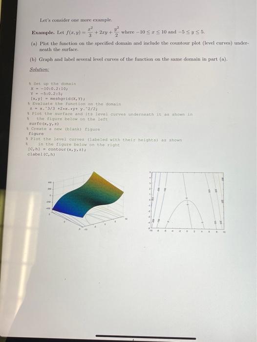 Solved Matlab Assignment #2 Exercise 1. Let f(x,y) = x2 + y2 | Chegg.com