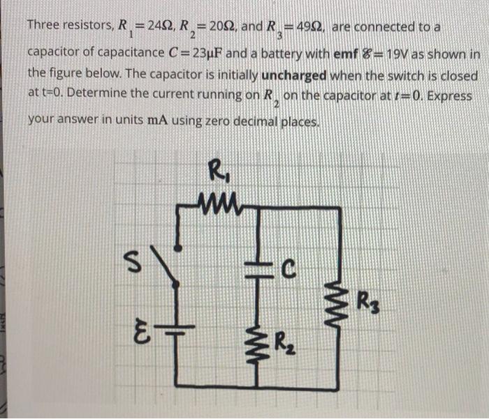 Solved Three resistors, R1=24Ω,R2=20Ω, and R3=49Ω, are | Chegg.com