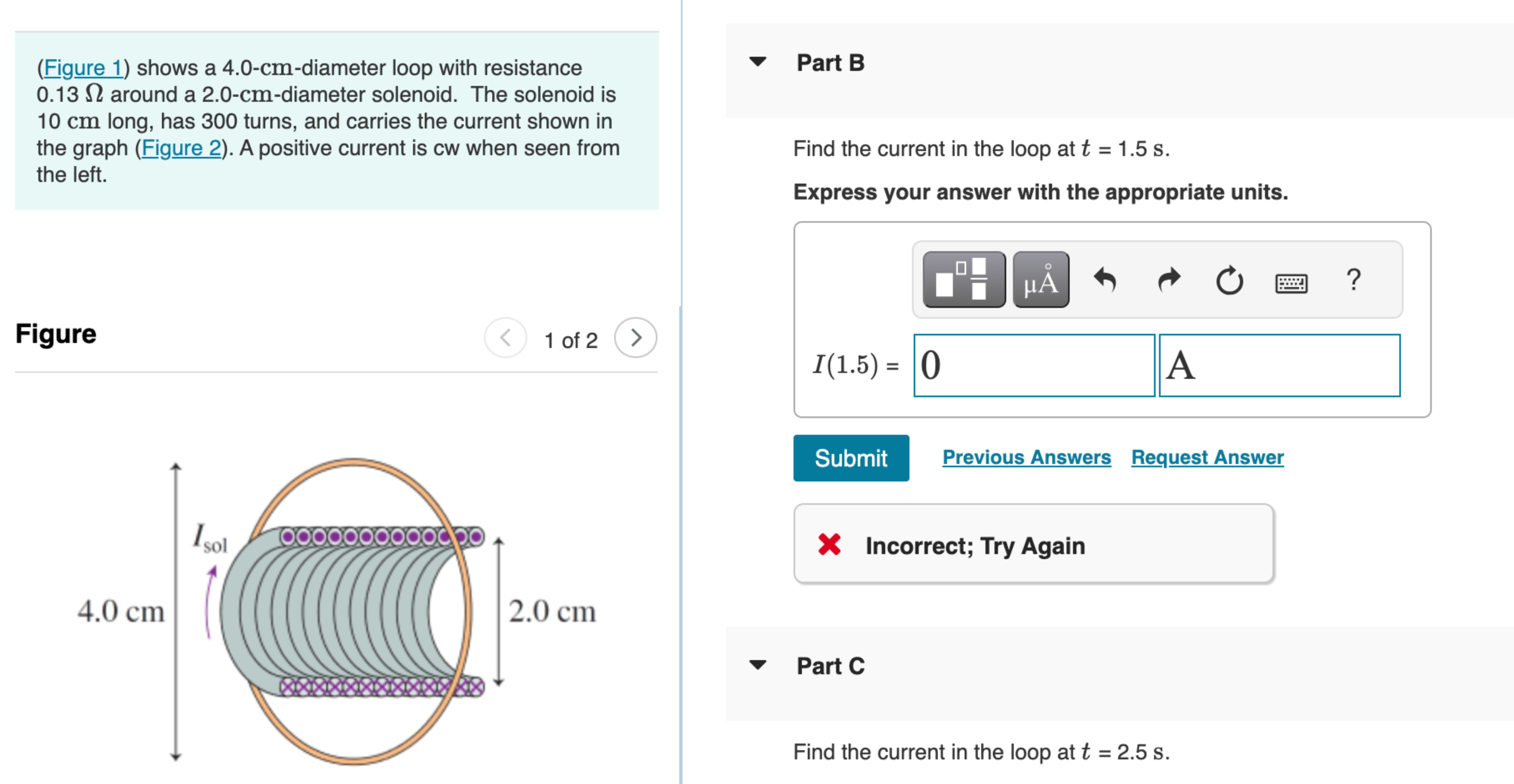 (Figure 1) ﻿shows a 4.0-cm-diameter loop with | Chegg.com