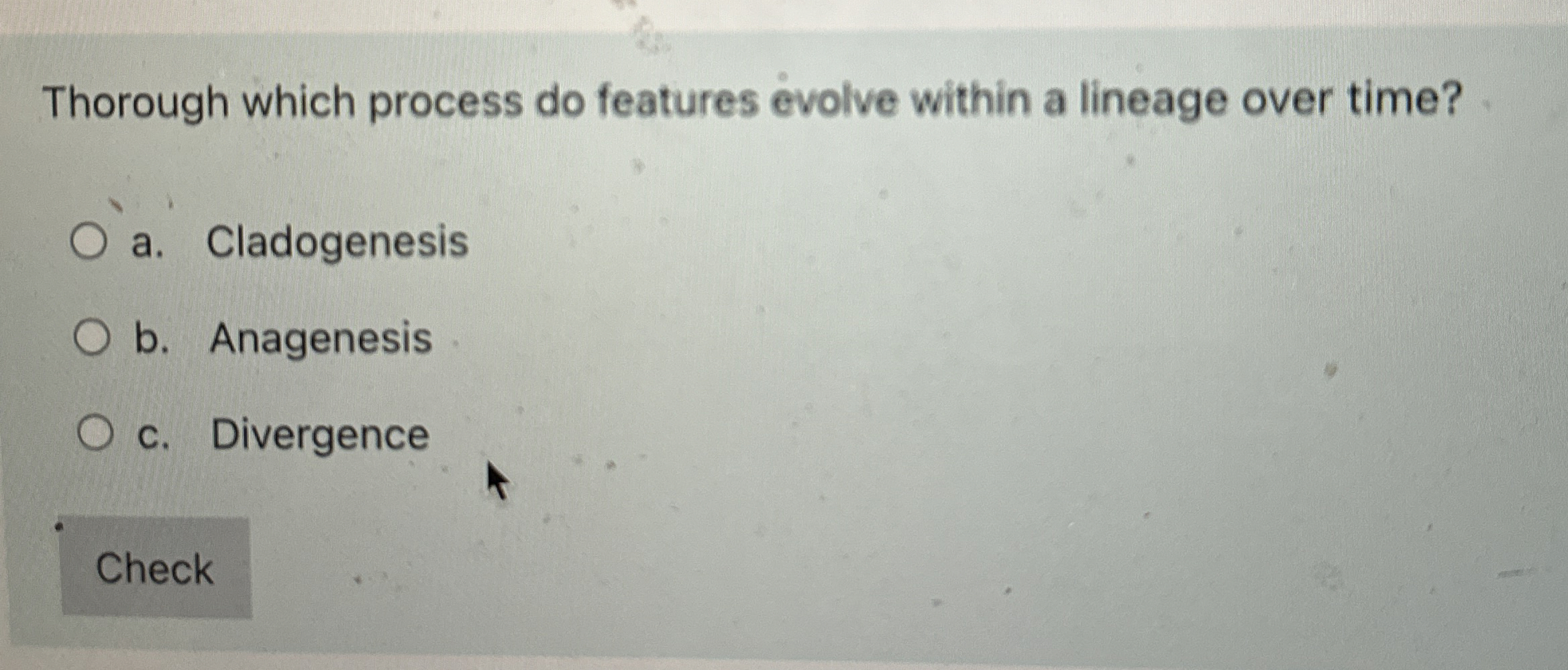 Solved Thorough which process do features evolve within a | Chegg.com