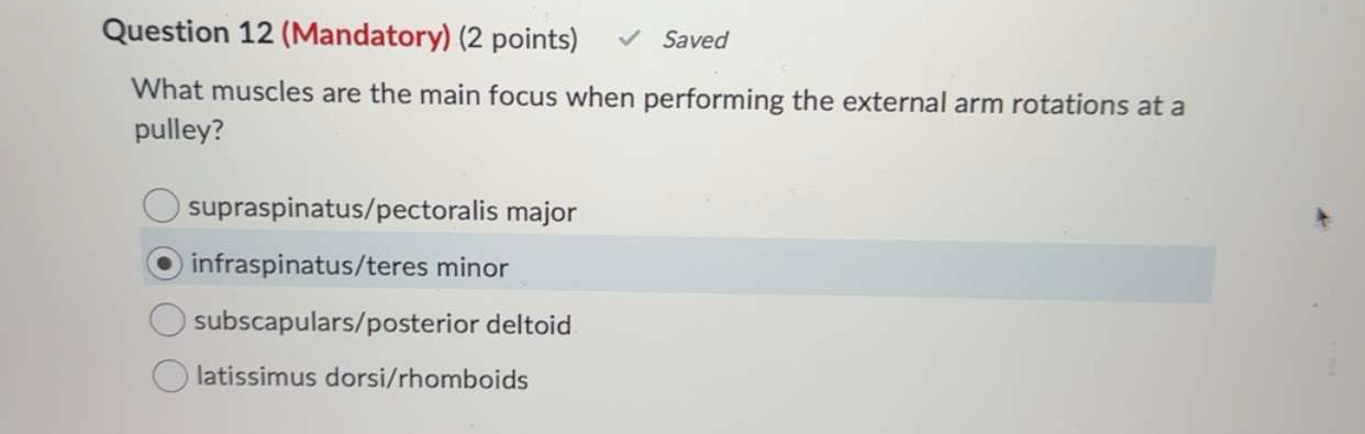 Solved Question 12 (Mandatory) (2 points) SavedWhat | Chegg.com Solved Question 12 (Mandatory) (2 points) SavedWhat | Chegg.com