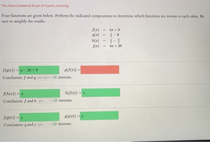 Solved You have answered 1 out of 2 parts correctly. Let | Chegg.com
