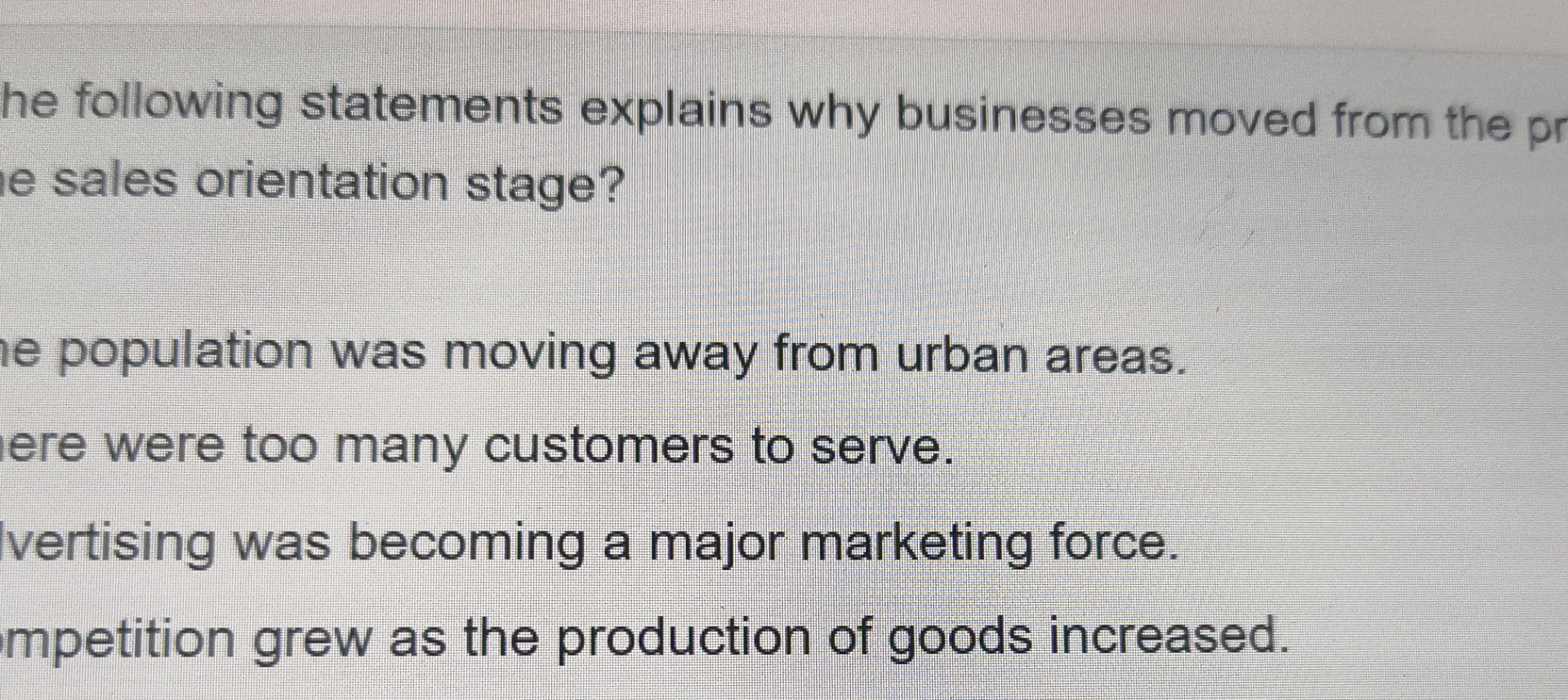 Solved he following statements explains why businesses moved | Chegg.com