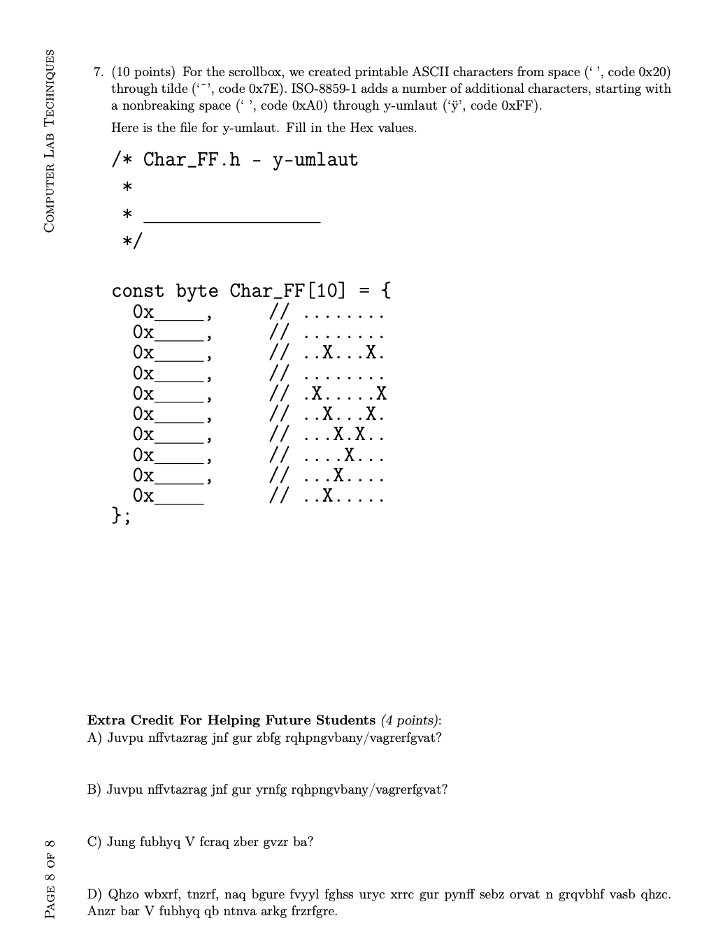 Solved (10 ﻿points) ﻿For the scrollbox, we created printable | Chegg.com