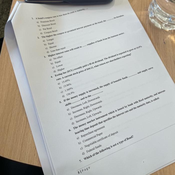 Solved I need all the answers only very fast without | Chegg.com