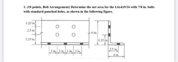 Solved 1. (10 points, Bolt Arrangement) Determine the net | Chegg.com