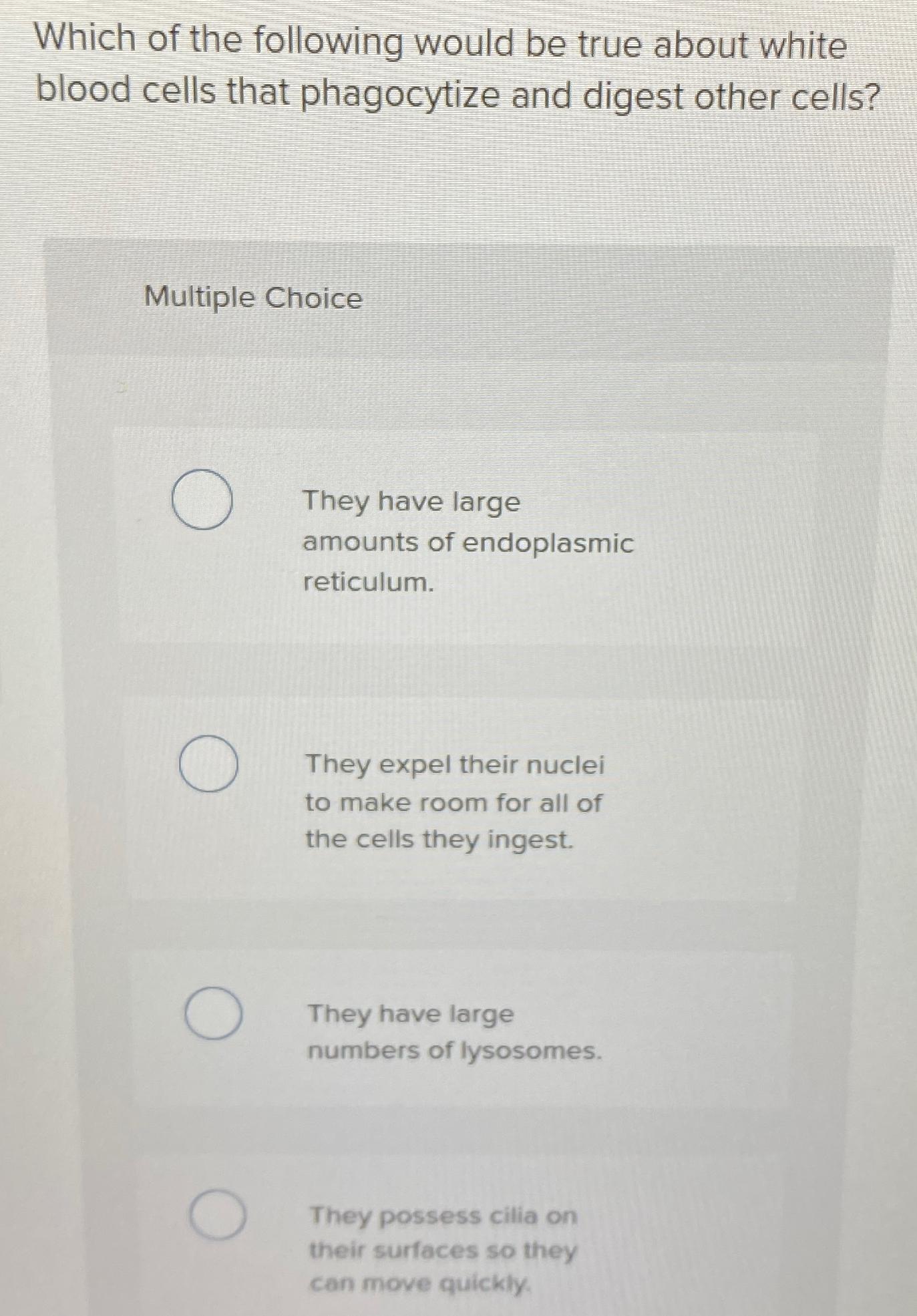 Solved Which of the following would be true about white | Chegg.com