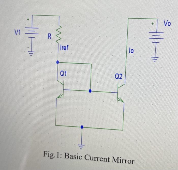 Solved 1- Analyze the circuit of fig.1 to find Iref and lo. | Chegg.com