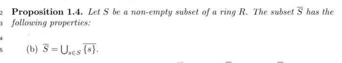 Solved 2. Proposition 1.4. Let S be a non-empty subset of a | Chegg.com