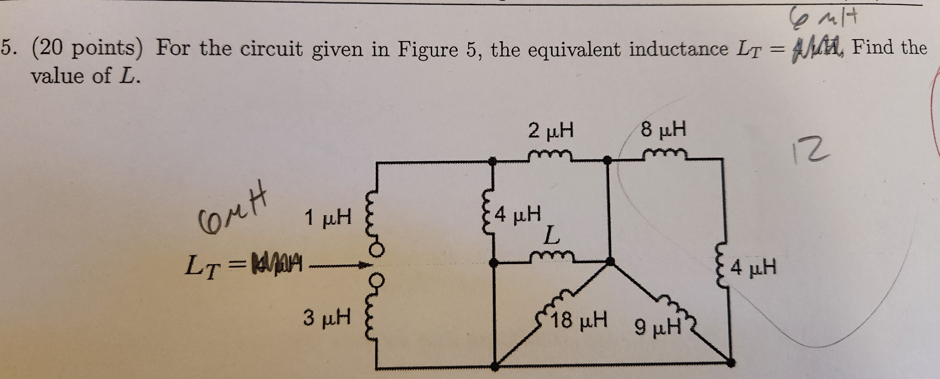 Solved 6mt5. (20 ﻿points) ﻿For the circuit given in Figure | Chegg.com