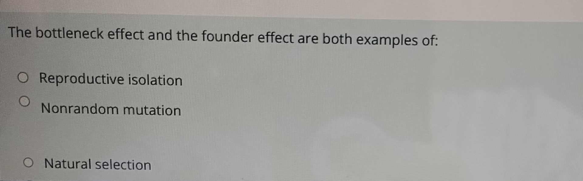 Solved The bottleneck effect and the founder effect are both | Chegg.com