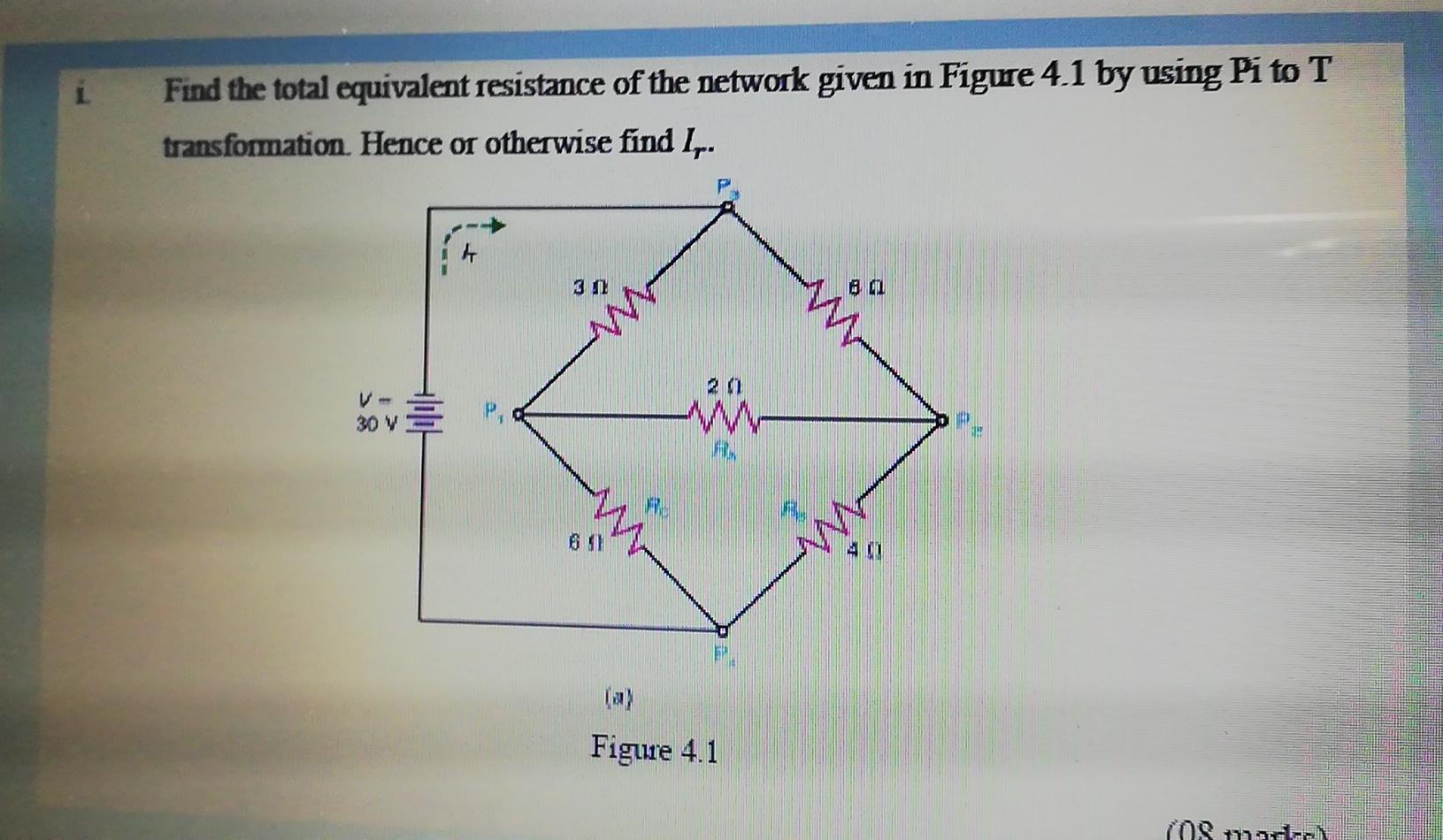 Solved Find the total equivalent resistance of the network | Chegg.com
