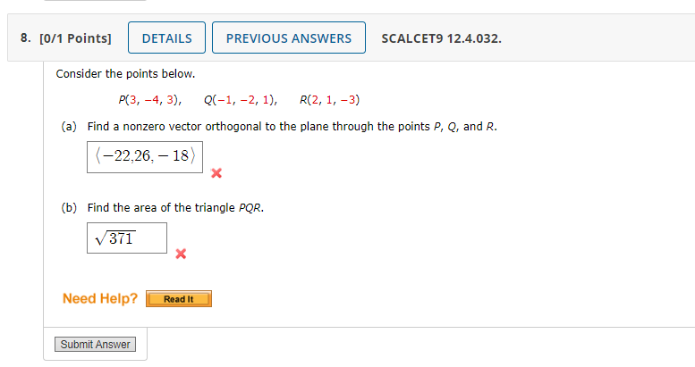 Solved Consider the points | Chegg.com