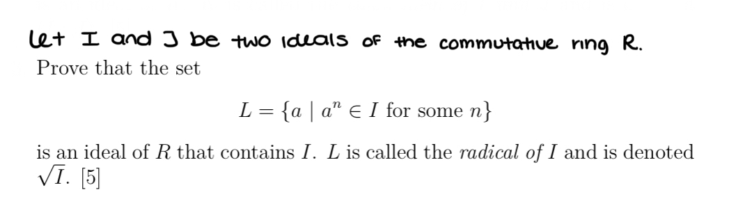 Solved let I and J ﻿be two ideals of the commutative ring | Chegg.com