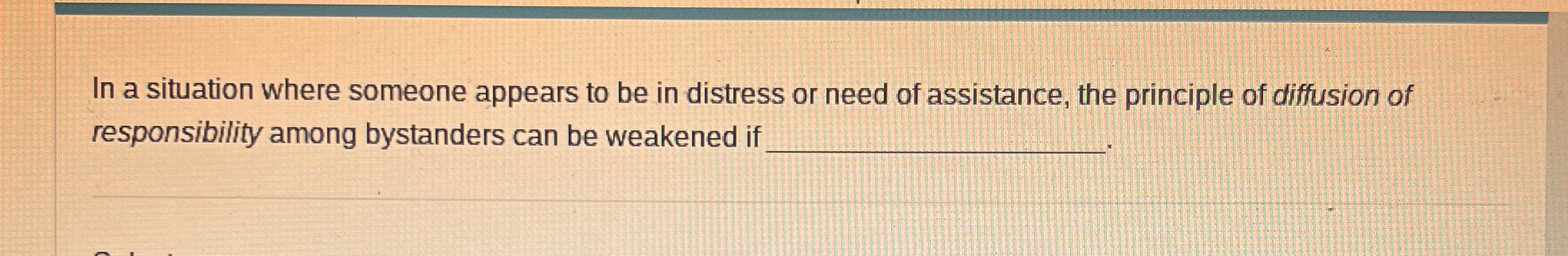 Solved In a situation where someone appears to be in | Chegg.com