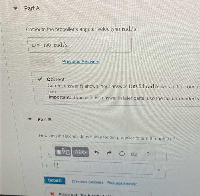 Solved Exercise 9.2 An airplane propeller is rotating at | Chegg.com