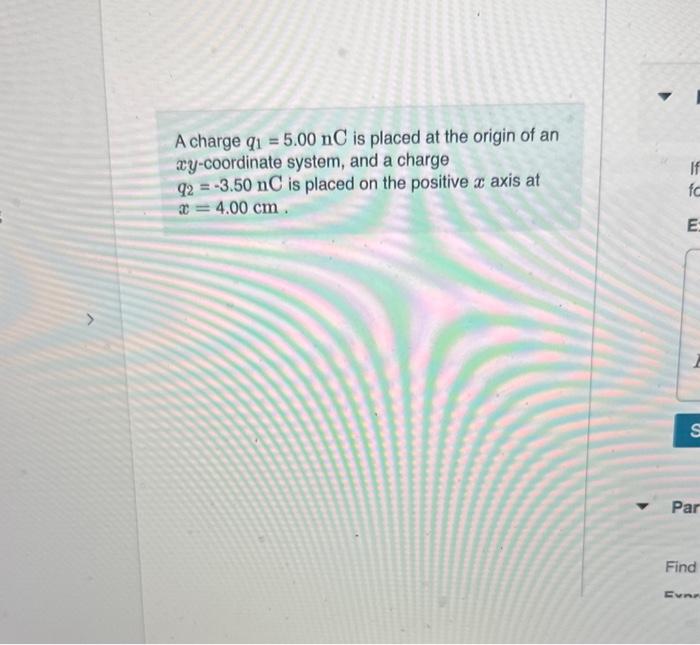 Solved A charge q1=5.00nC is placed at the origin of an | Chegg.com