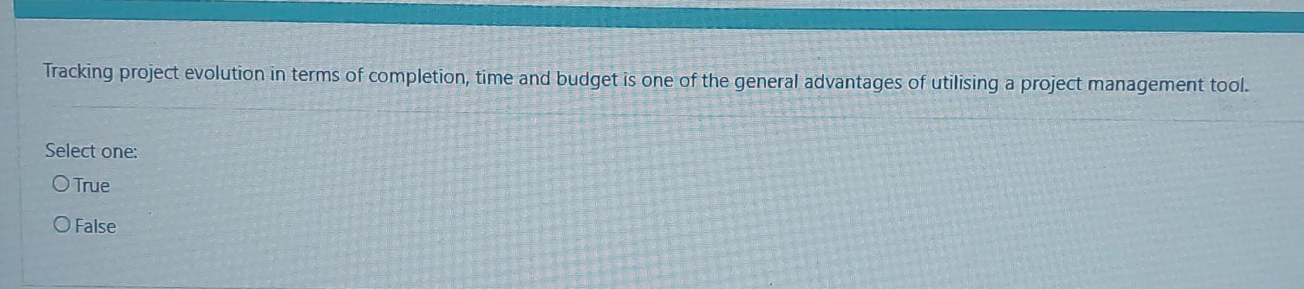 Solved Tracking project evolution in terms of completion, | Chegg.com