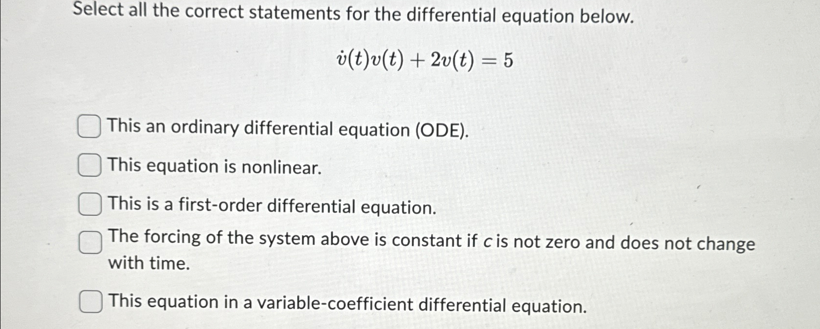 Solved Select all the correct statements for the | Chegg.com