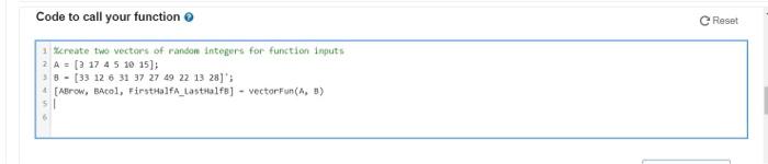 Solved Vector Creation (concatenation and transpose) Code | Chegg.com