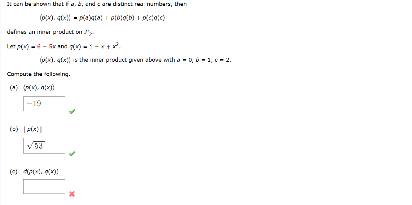 It can be shown that if a,b, ﻿and c ﻿are distinct | Chegg.com