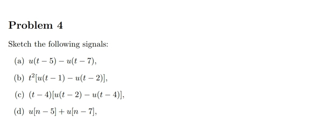 Solved Problem 4Sketch the following | Chegg.com