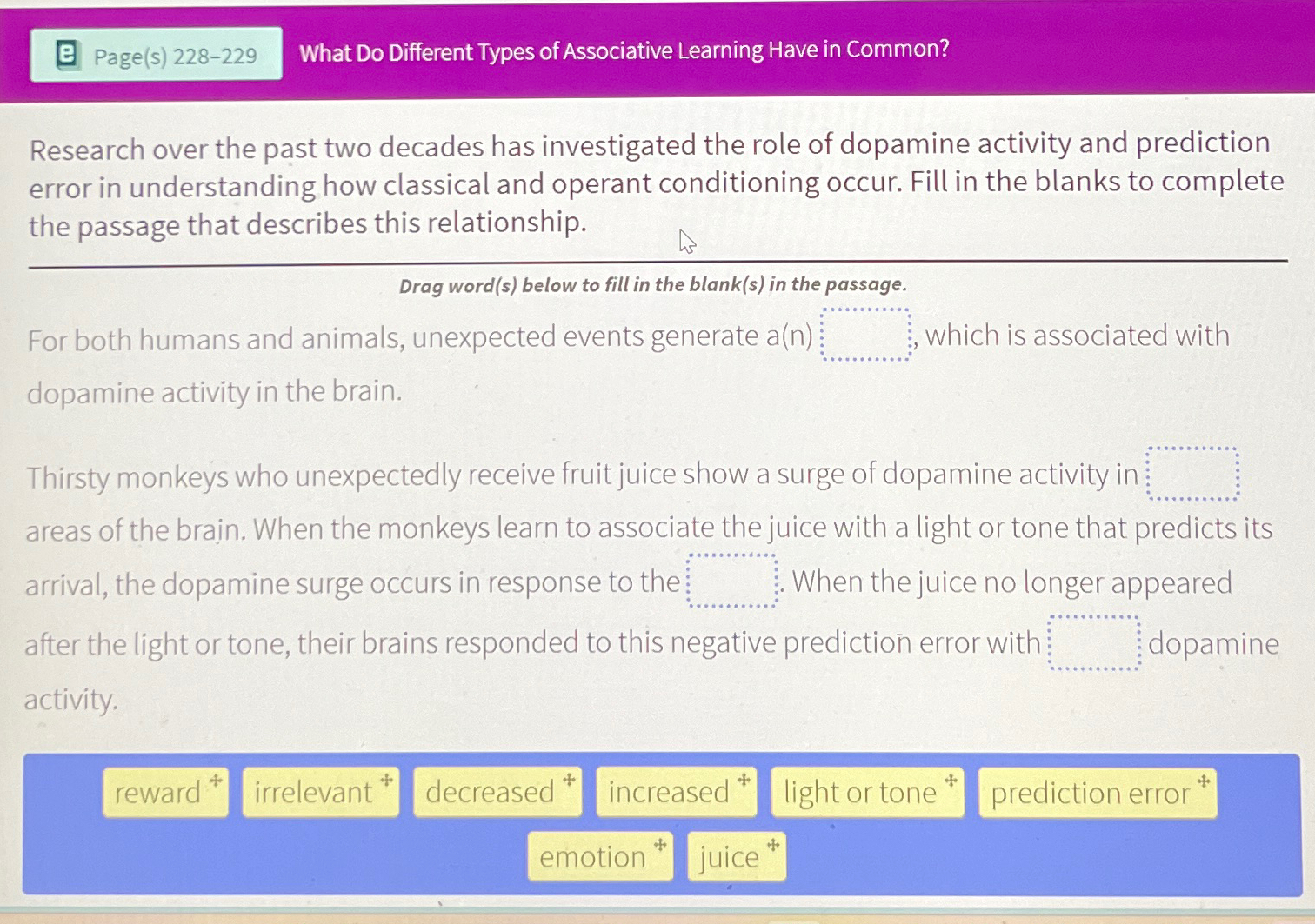 Solved What Do Different Types of Associative Learning Have | Chegg.com