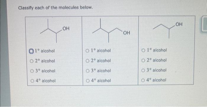 Solved Classify each of the molecules below. | Chegg.com