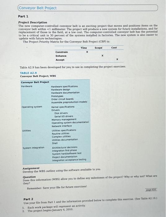 Solved Project Description The new computer-controlled | Chegg.com