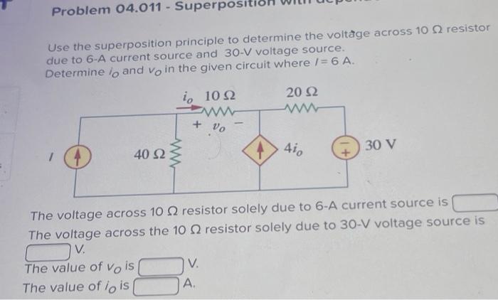 Solved Problem 04.011 - Superposit Use the superposition | Chegg.com