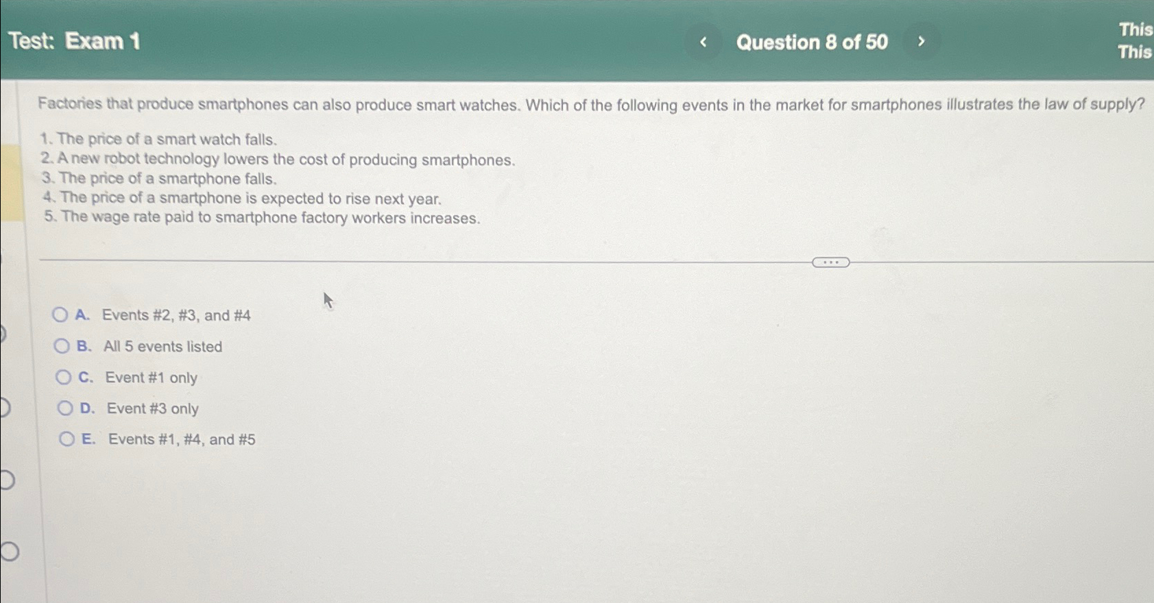 Solved Test: Exam 1Question 8 of 50ThisThisFactories that | Chegg.com Solved Test: Exam 1Question 8 of 50ThisThisFactories that | Chegg.com