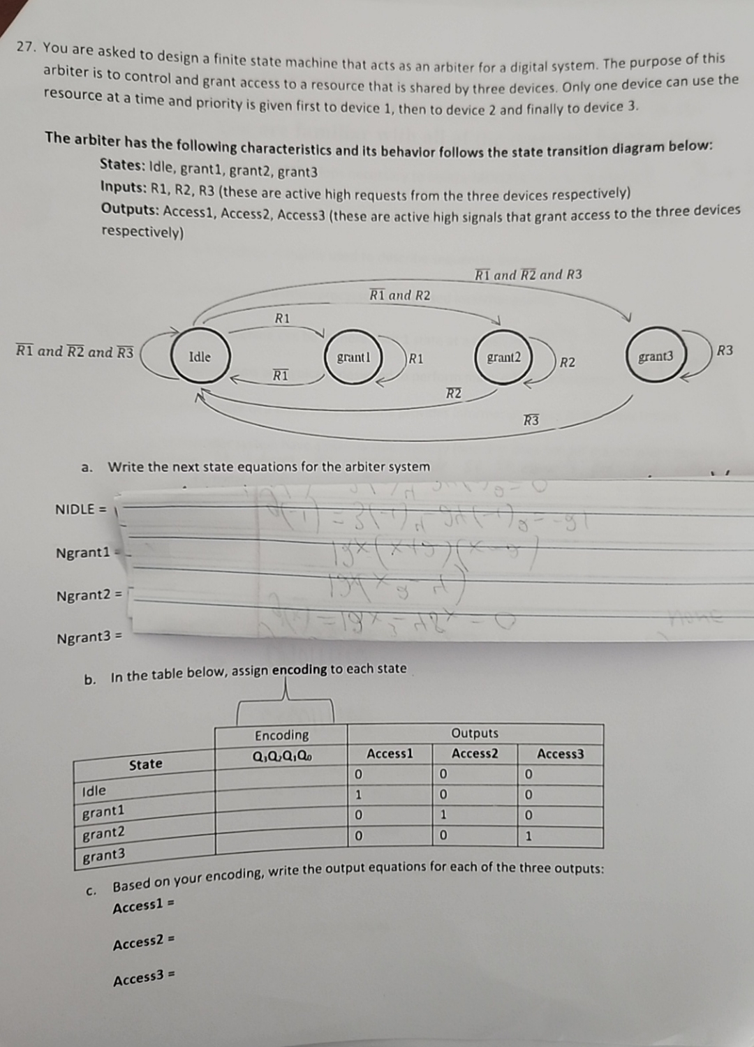 Solved You are asked to design a finite state machine that | Chegg.com