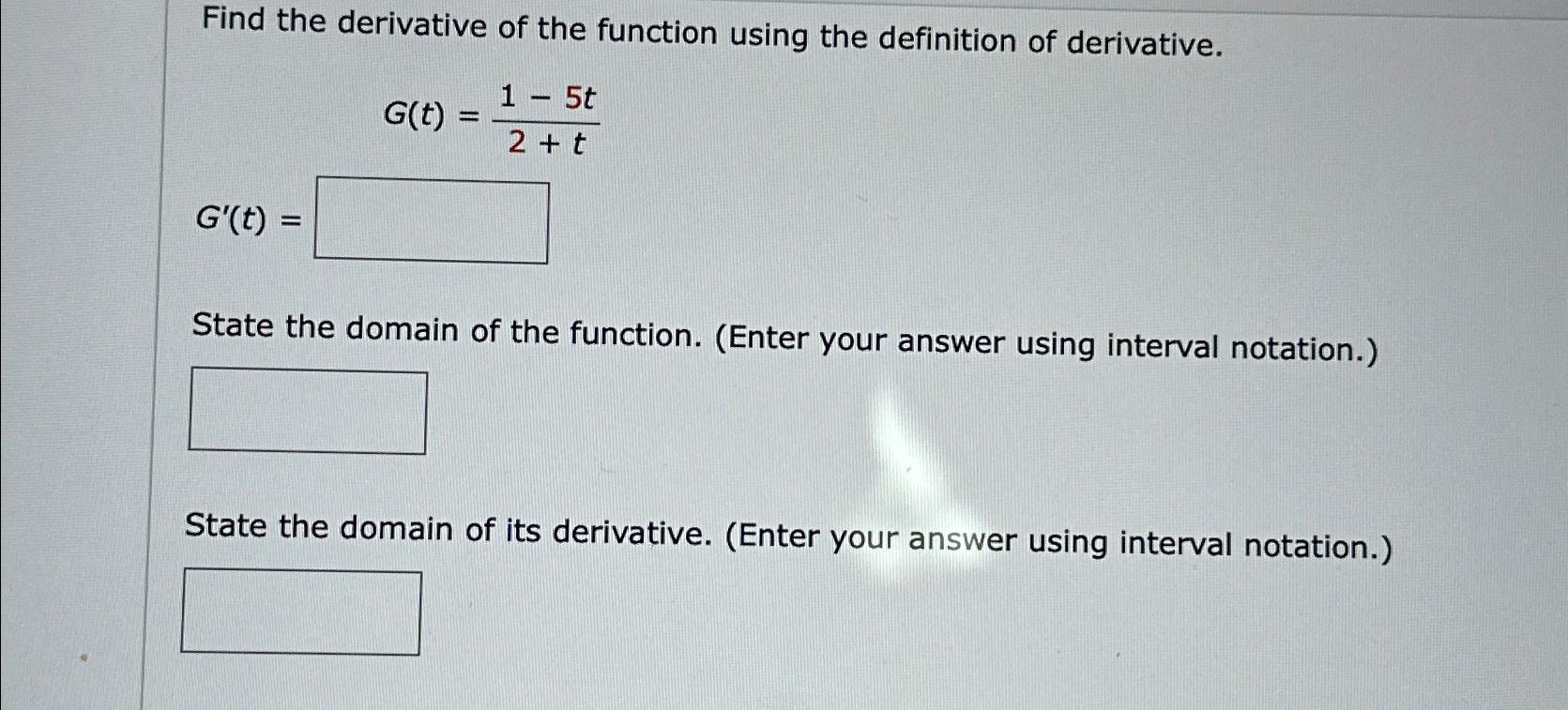 Solved Find the derivative of the function using the | Chegg.com