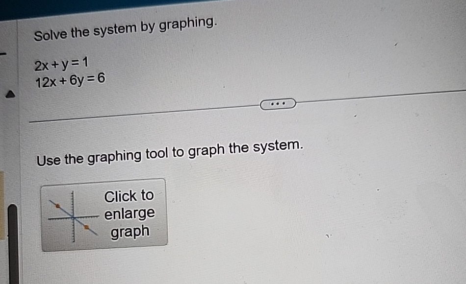 Solved Solve the system by graphing.2x+y=112x+6y=6Use the | Chegg.com