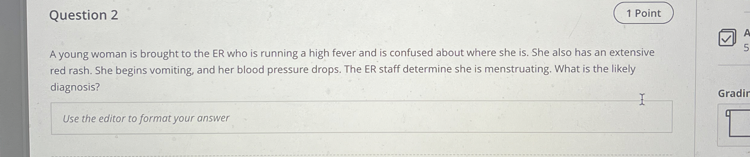 Solved Question 21 ﻿PointA young woman is brought to the ER | Chegg.com