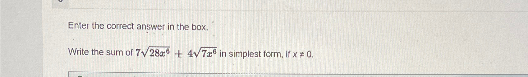 Solved Enter the correct answer in the box.Write the sum of | Chegg.com
