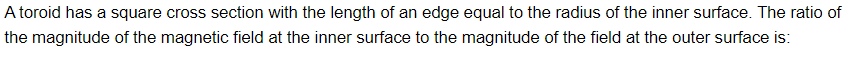 Solved A toroid has a square cross section with the length | Chegg.com