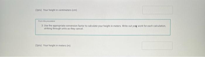Solved Report - Conversion Factors and Problem Solving | Chegg.com