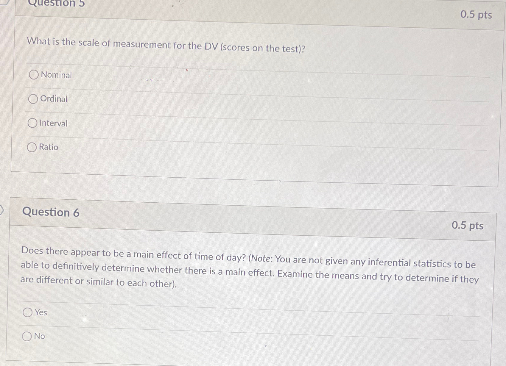 Solved Use the following data to answer questions 1 - 8:A | Chegg.com