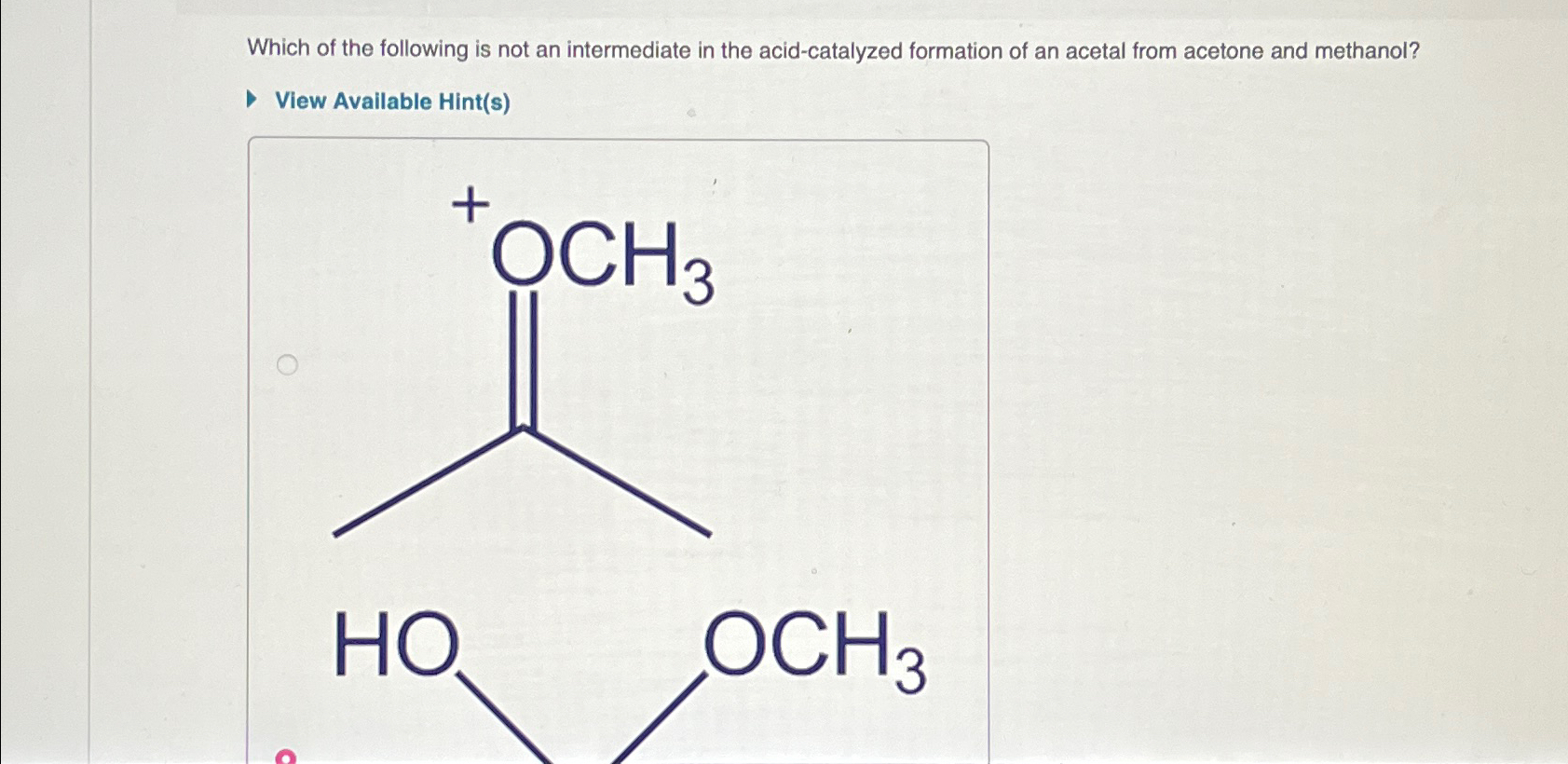 Solved actal from acetone and methanol?View Available | Chegg.com