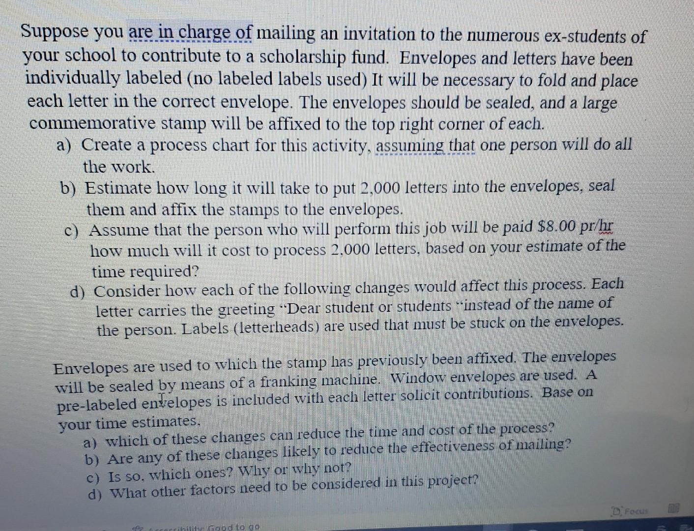 Solved Suppose you are in charge of mailing an invitation to | Chegg.com